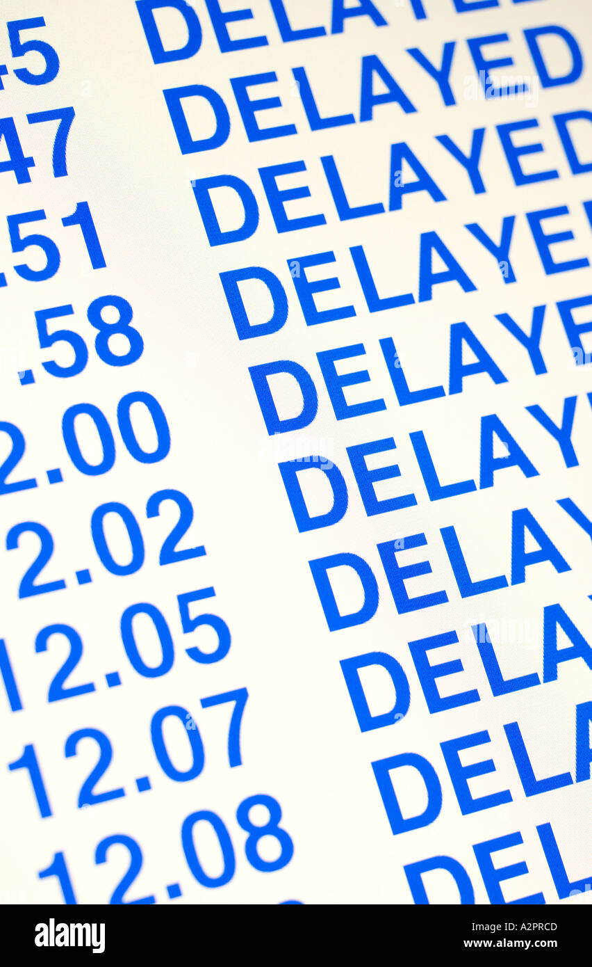 Delayed rail sign hi-res stock photography and images - Alamy