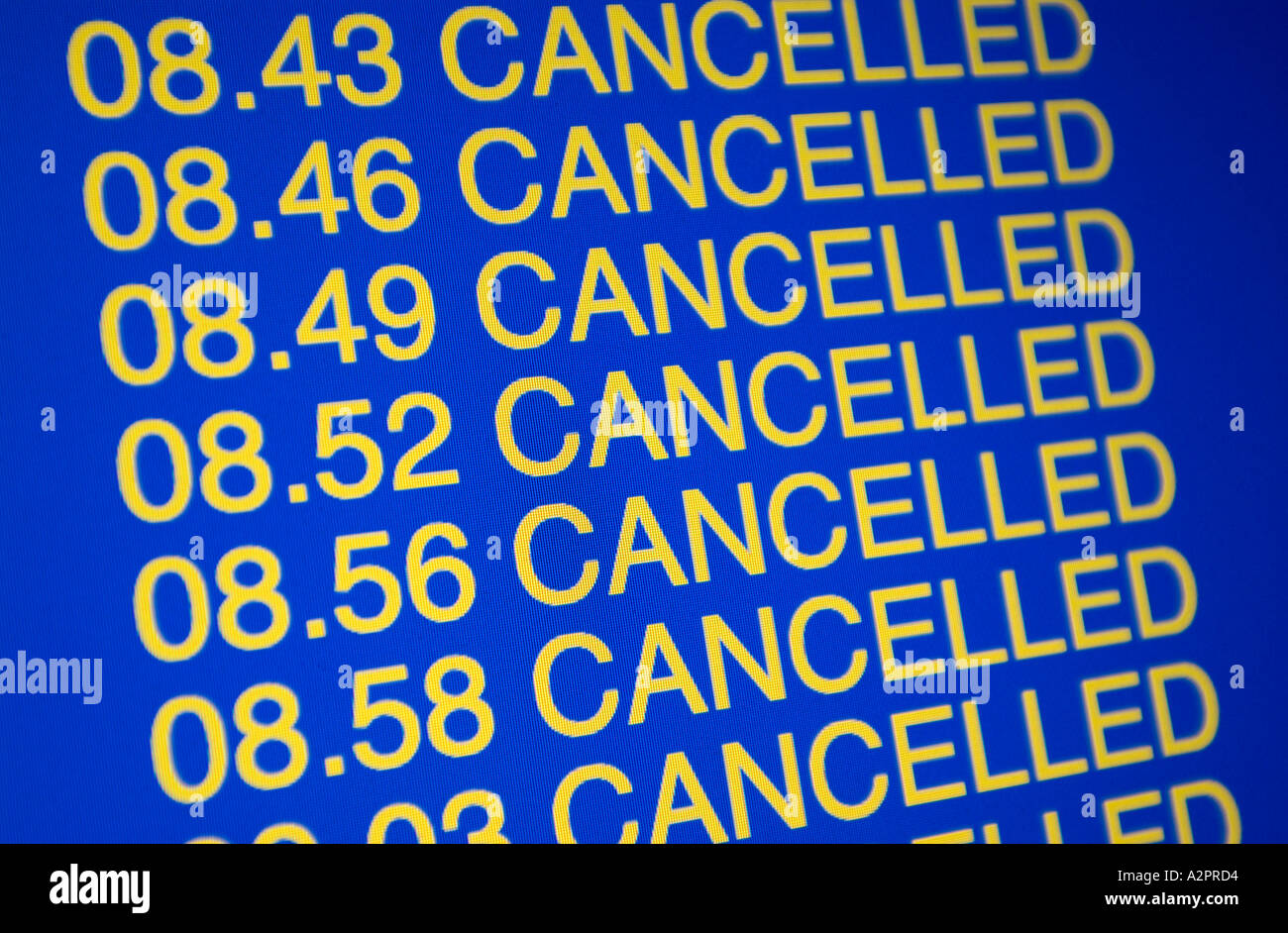 Cancel train hi-res stock photography and images - Alamy