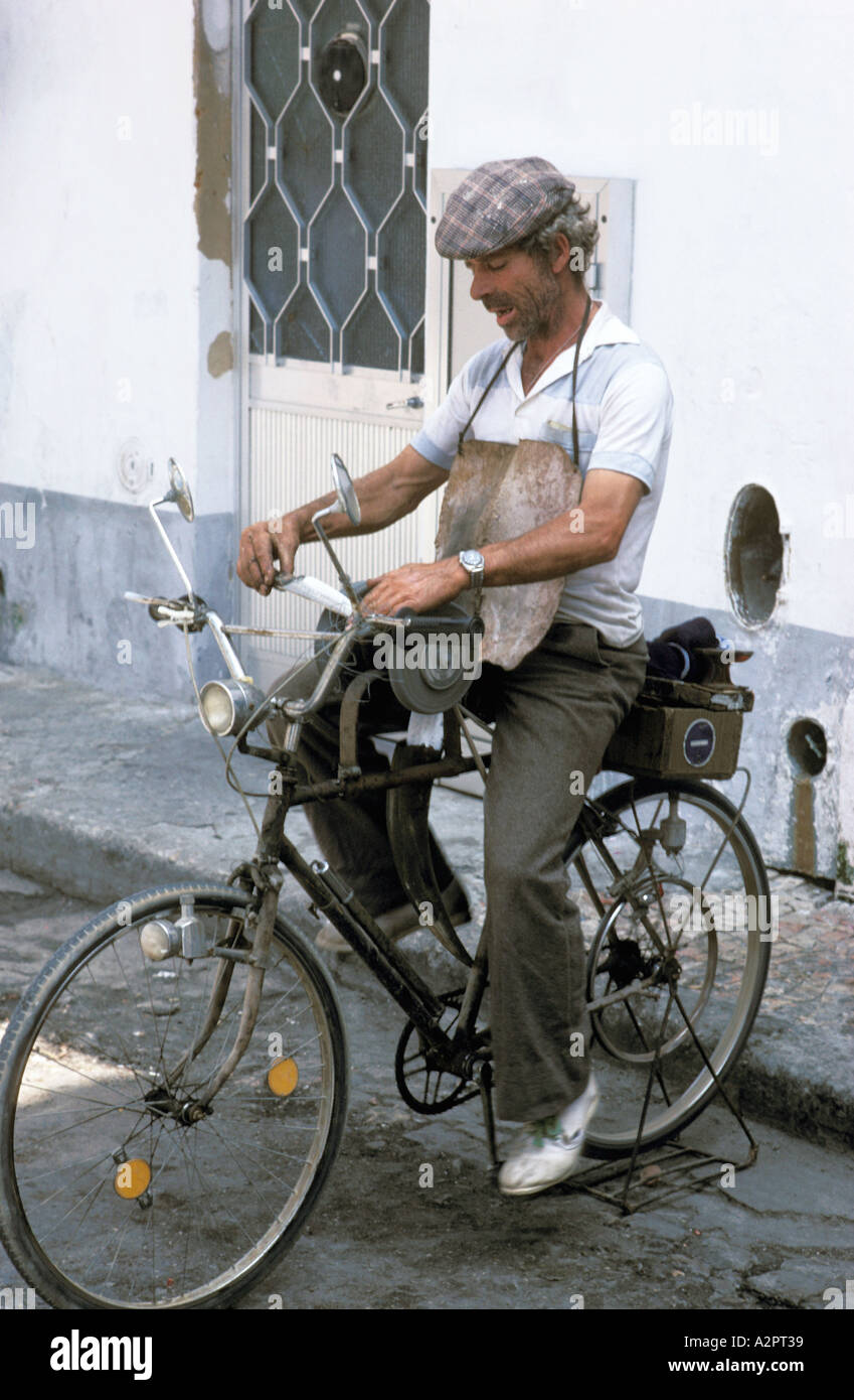 Old fashioned knife sharpener hi-res stock photography and images - Alamy
