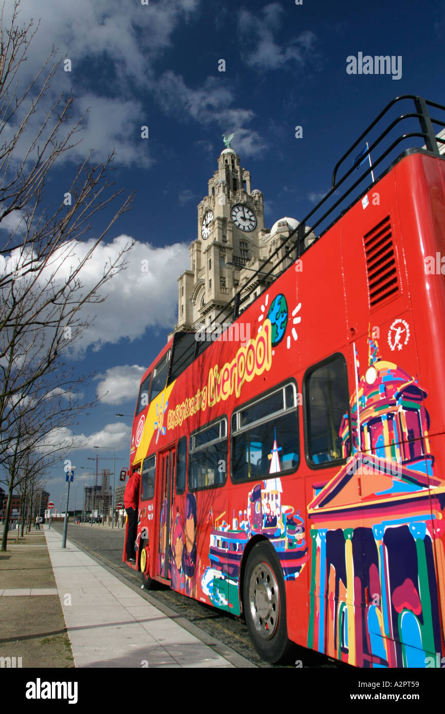 Sightseeing Liverpool Red Bus High Resolution Stock Photography and ...