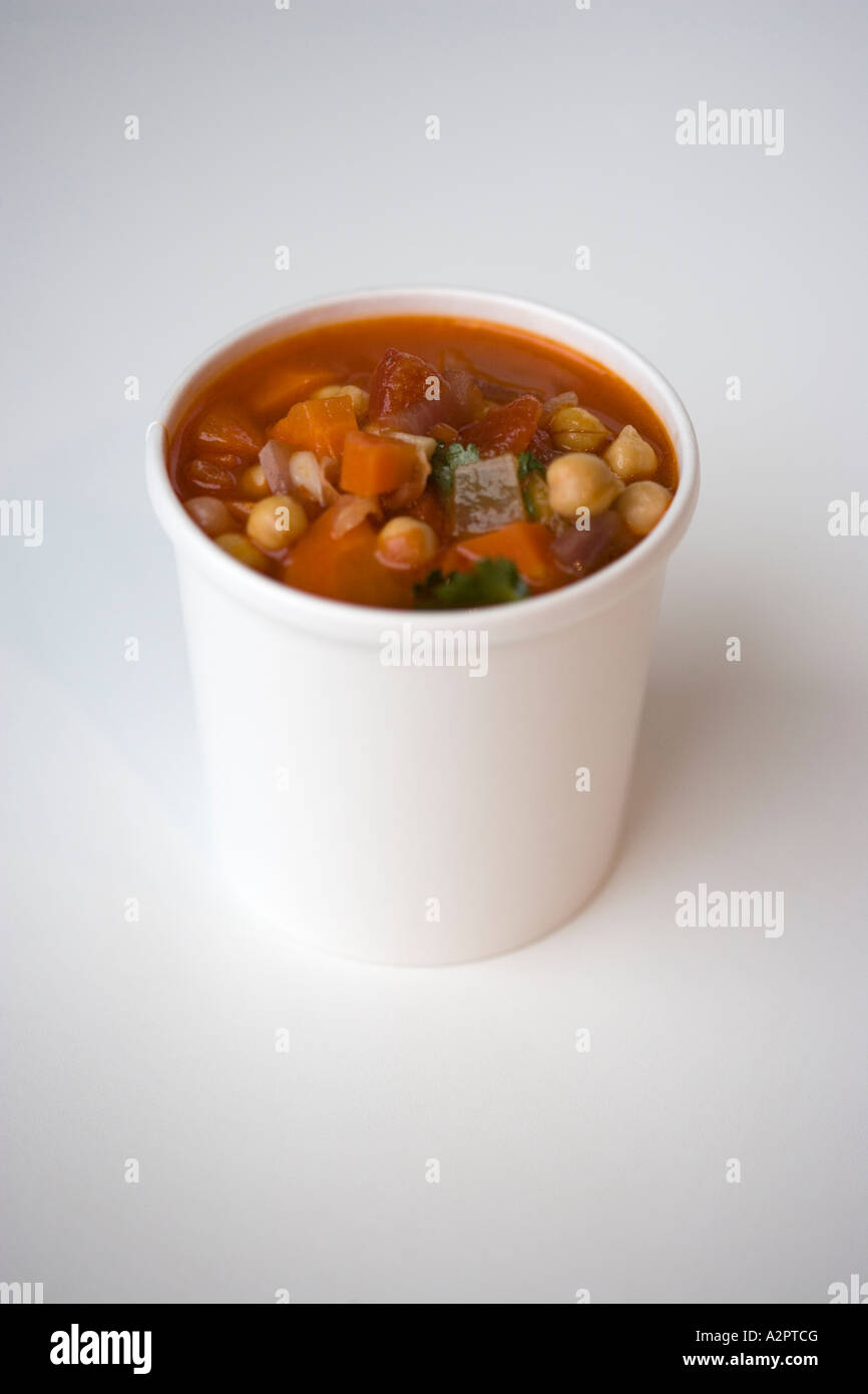 Carton of Vegetable Soup Stock Photo - Alamy