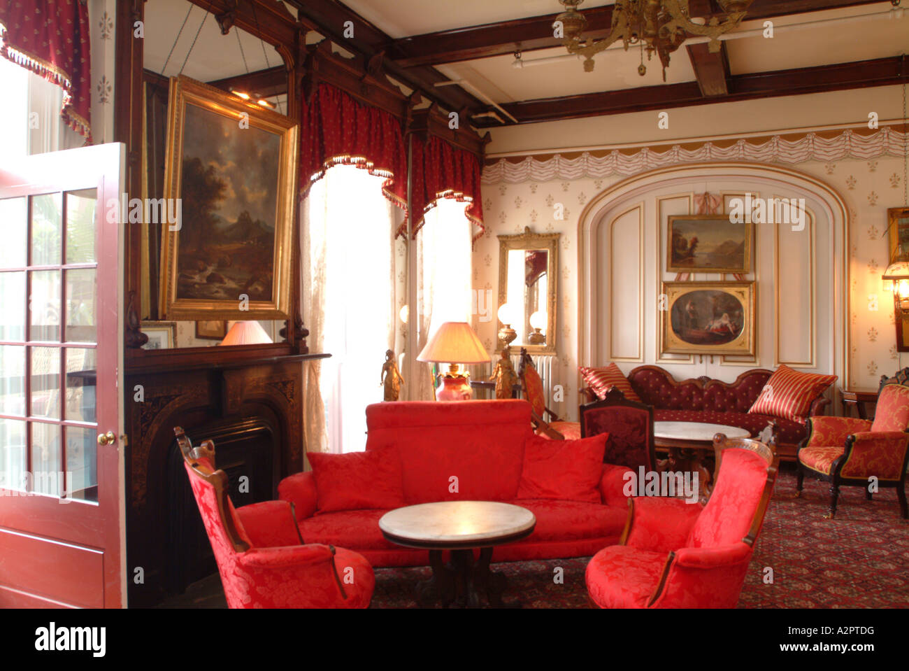 The Adelphi Hotel, parlor, Saratoga Springs, NY Stock Photo - Alamy