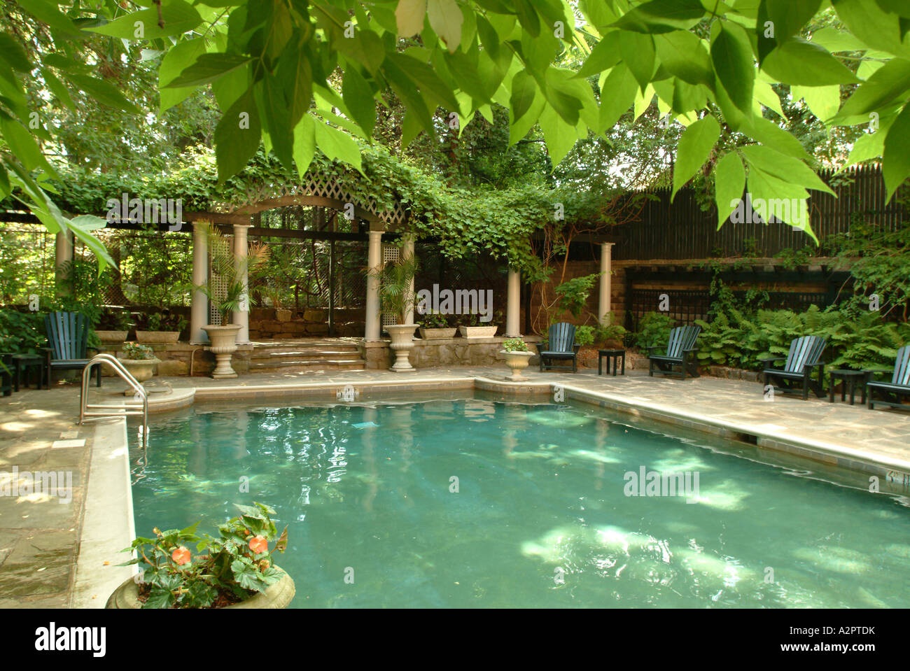 The Adelphi Hotel, pool, Saratoga Springs, NY Stock Photo - Alamy