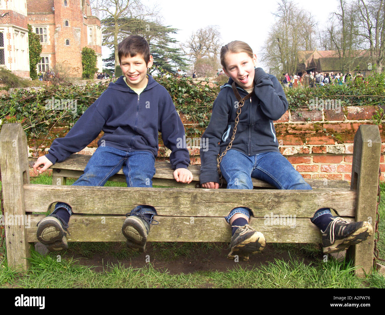 Girl in the stocks hi-res stock photography and images - Alamy