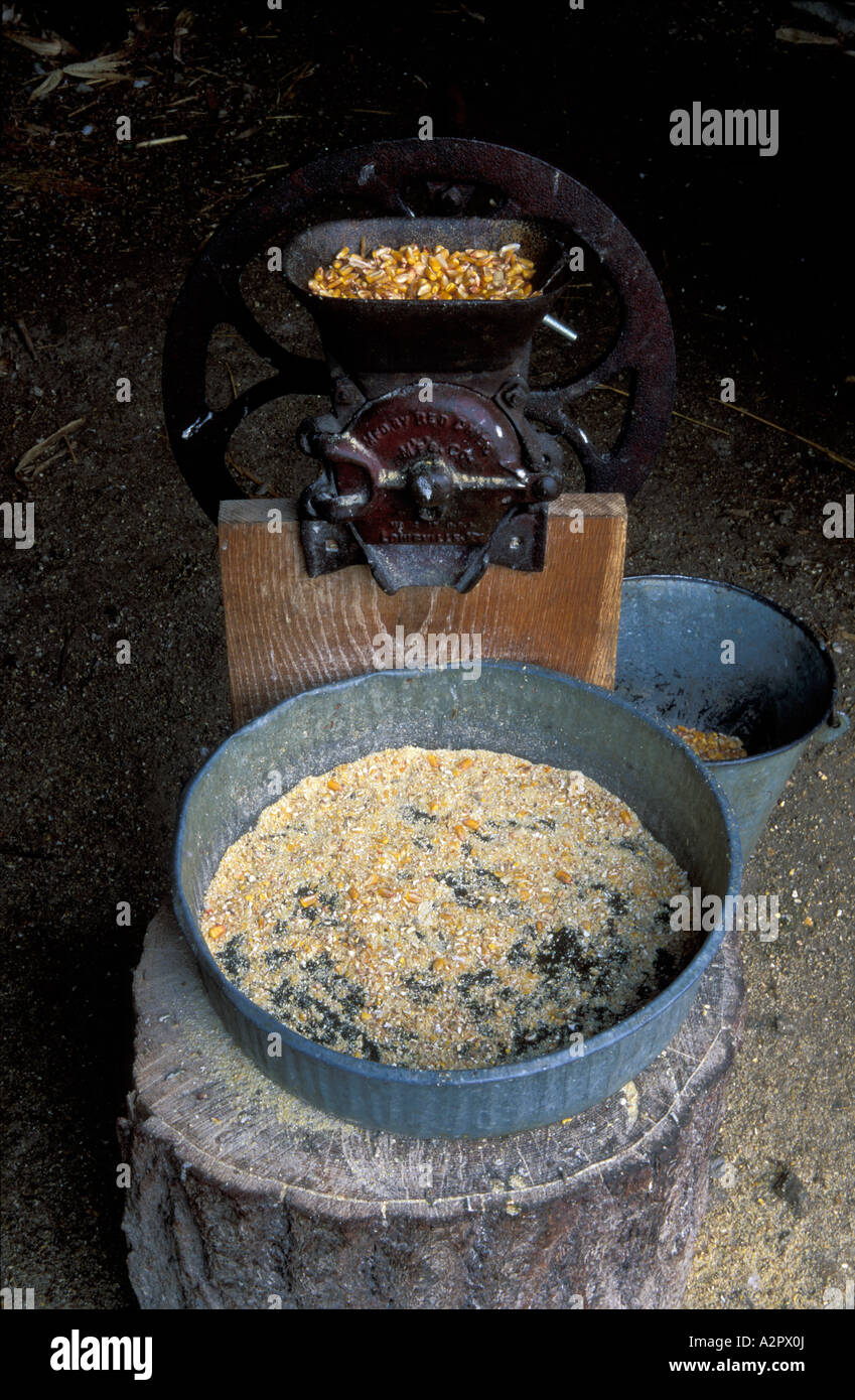 Corn meal grinder Stock Photo - Alamy