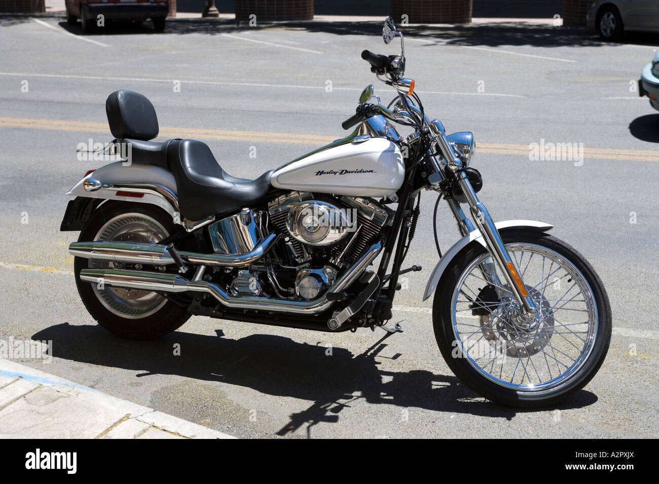 Harley Davidson Motorcycle Main Street Grand Junction Colorado Stock ...