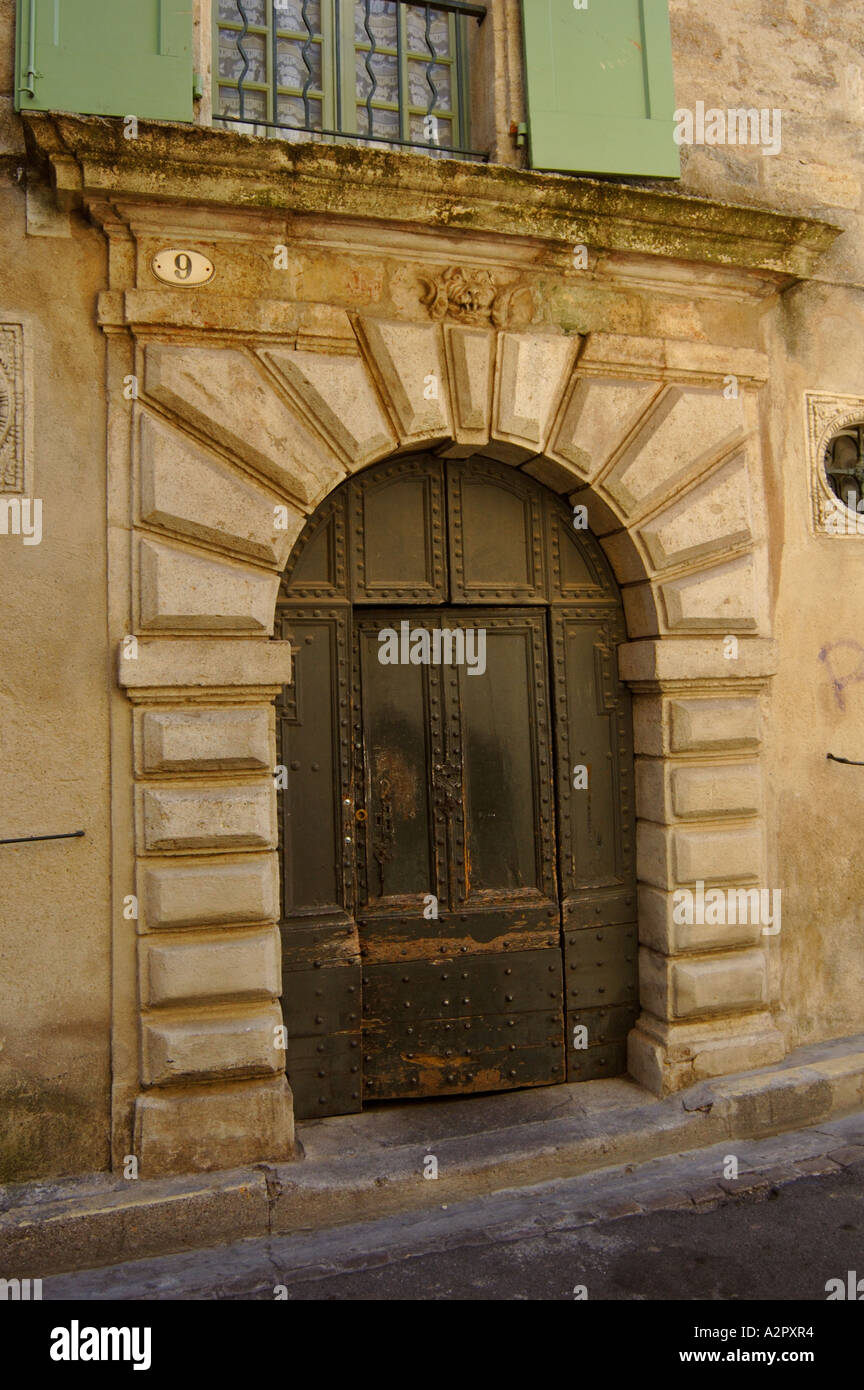 old rusticated stone doorway Pezenas Languedoc France Stock Photo - Alamy