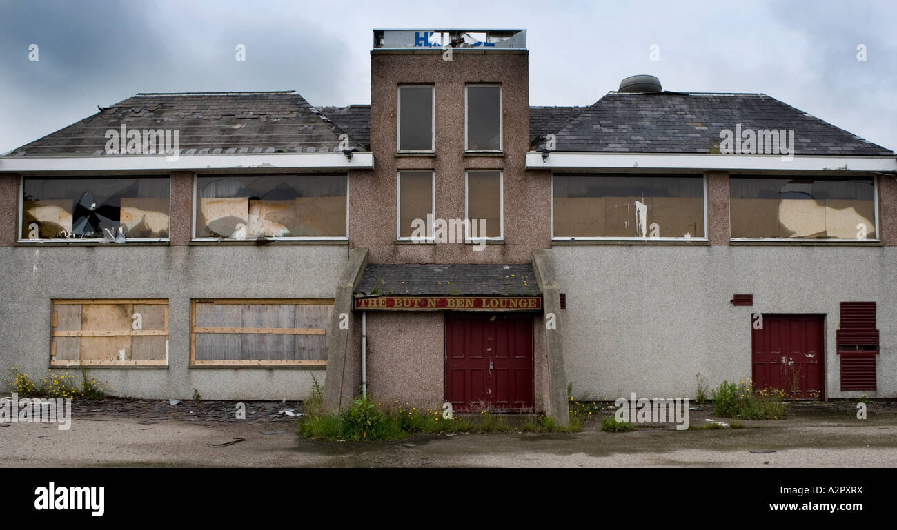 An atmospheric iconic closed and derelict Scottish hotel and bar ...