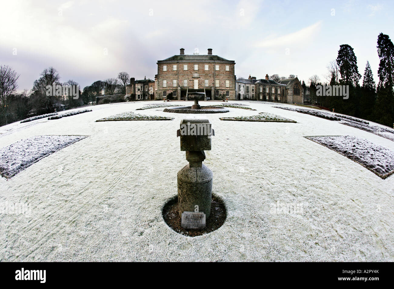 Landscape format image of Haddo House Estate in winter near Aberdeen ...
