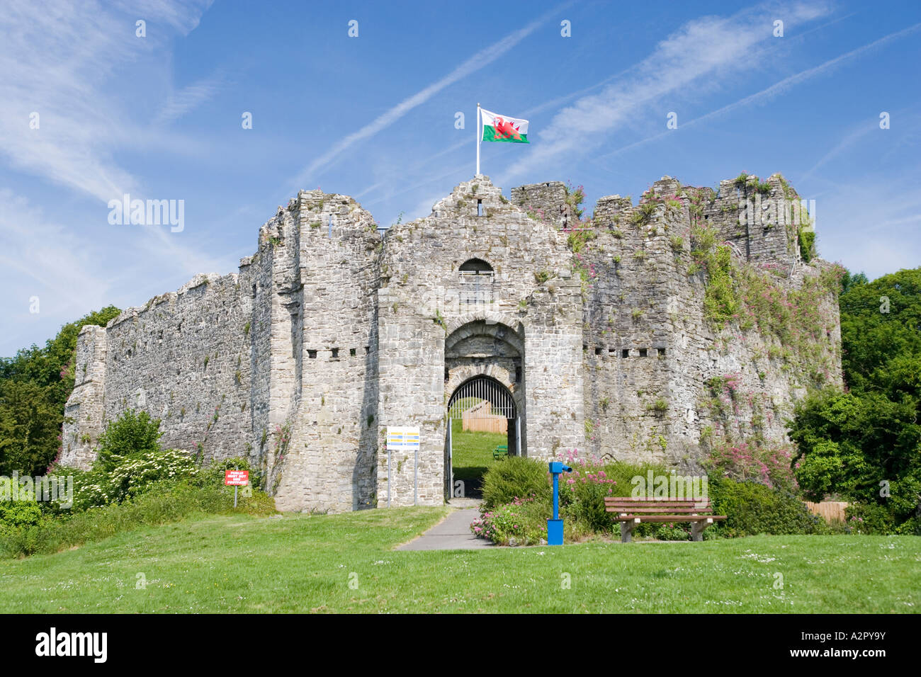 Oystermouth Castle Mumbles Near Swansea Wales Stock Photo - Alamy