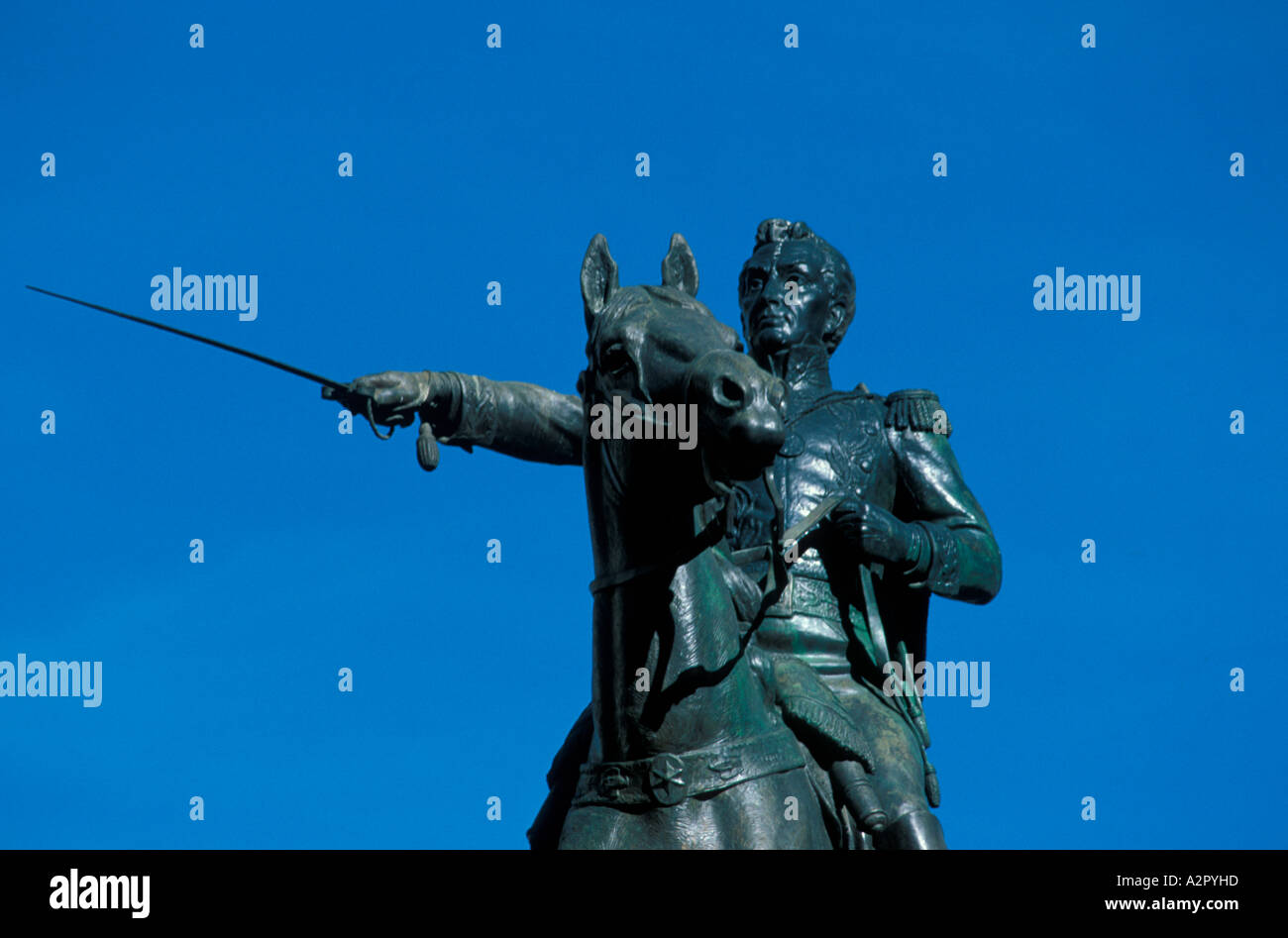 Statue of Simon Bolivar Prado street La Paz Bolivia Stock Photo - Alamy