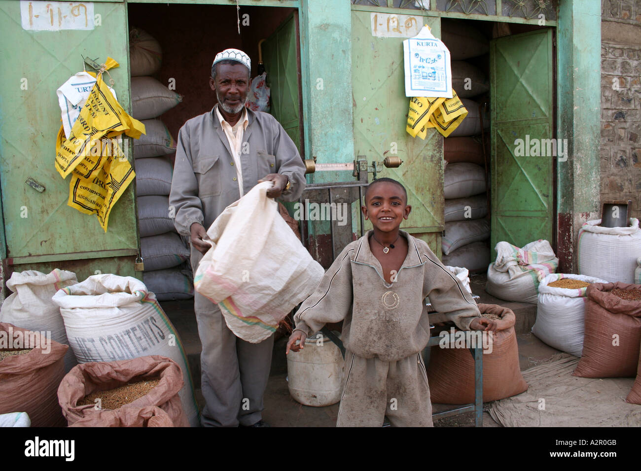 Teff shop in Gonder, Ethiopia Stock Photo - Alamy