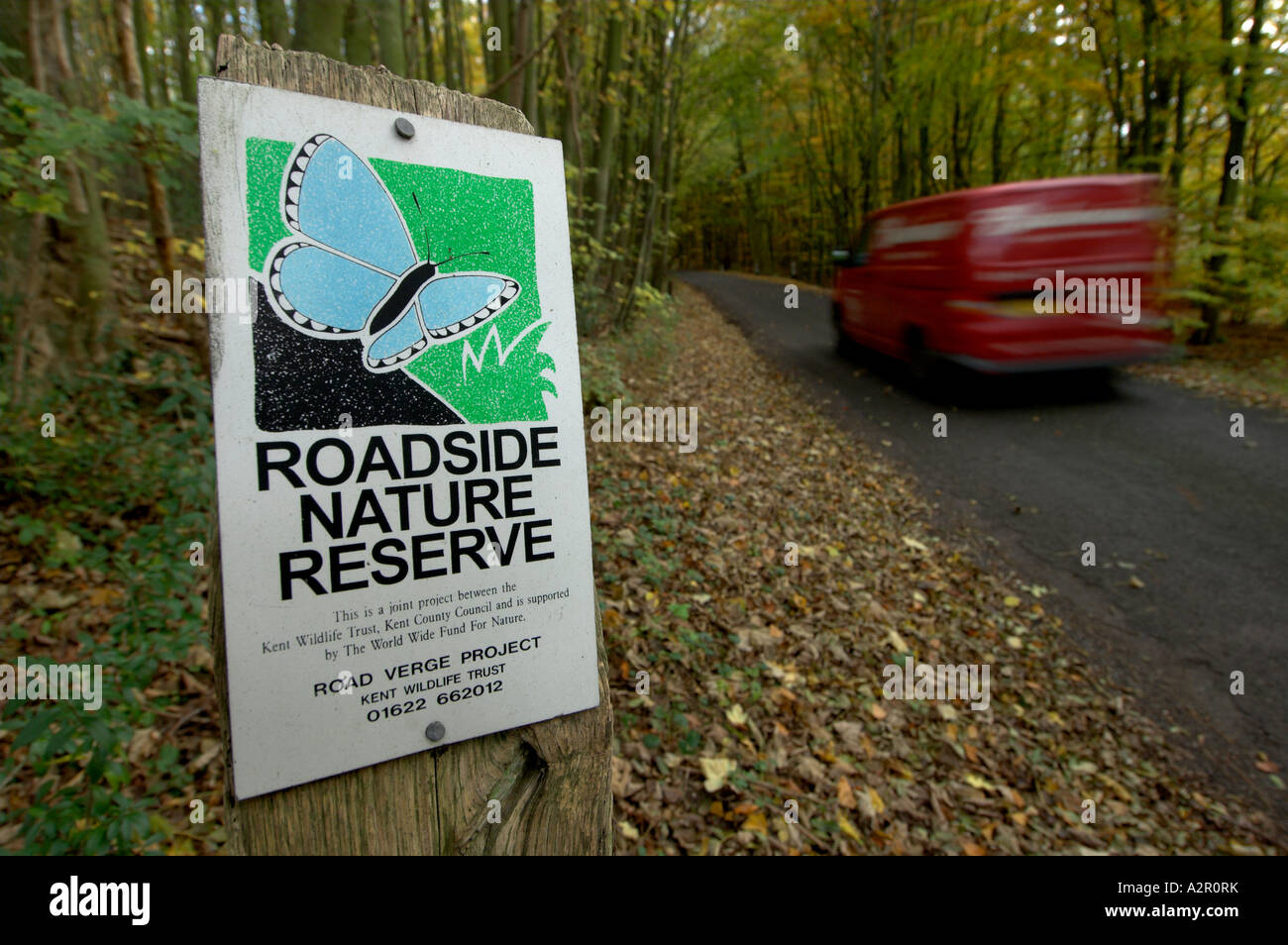 Roadside Nature Reserve sign Stock Photo - Alamy