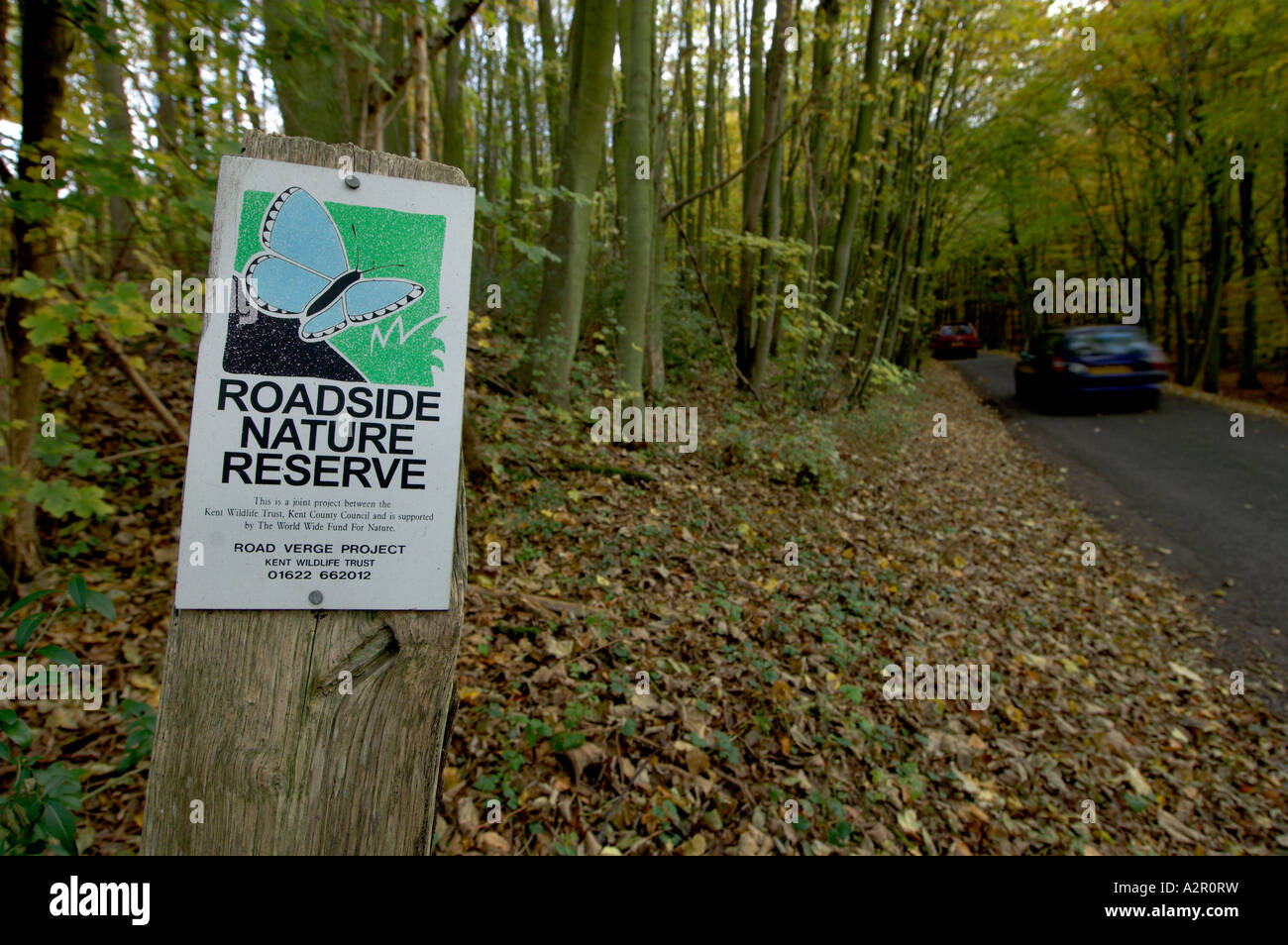 Roadside Nature Reserve sign Stock Photo - Alamy