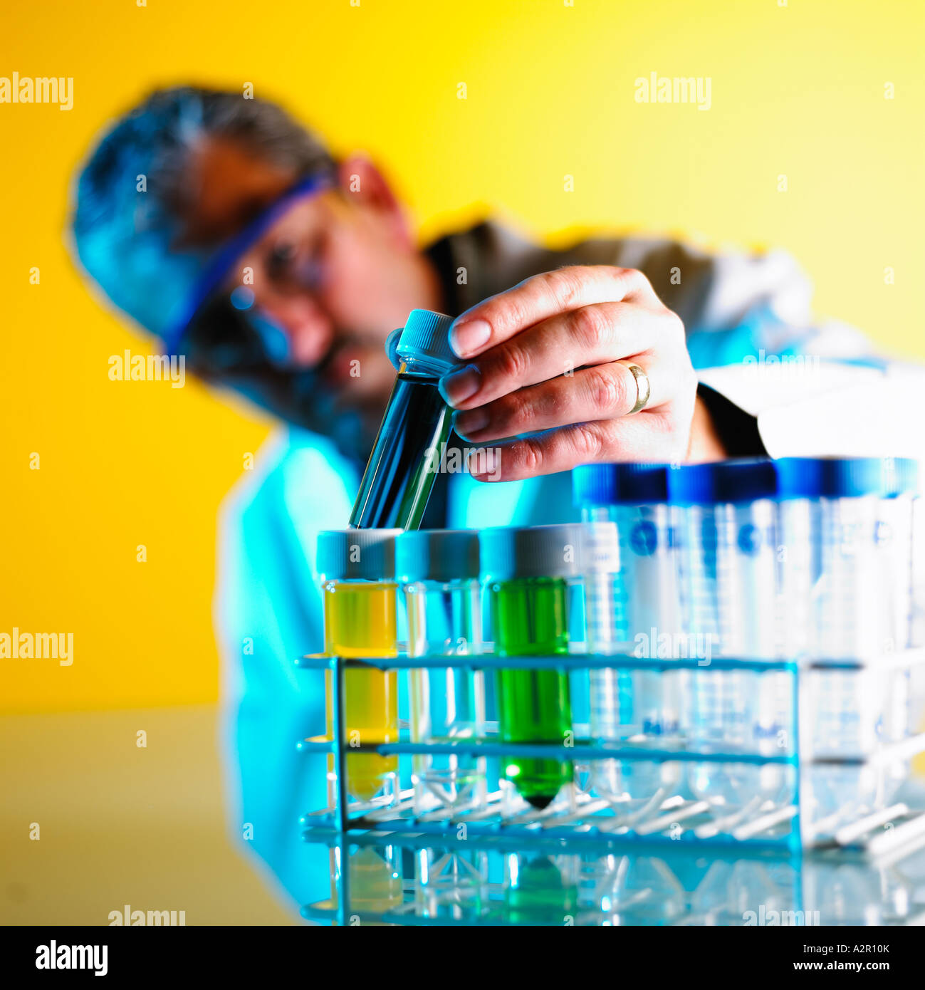 Scientist Checking Samples Stock Photo - Alamy