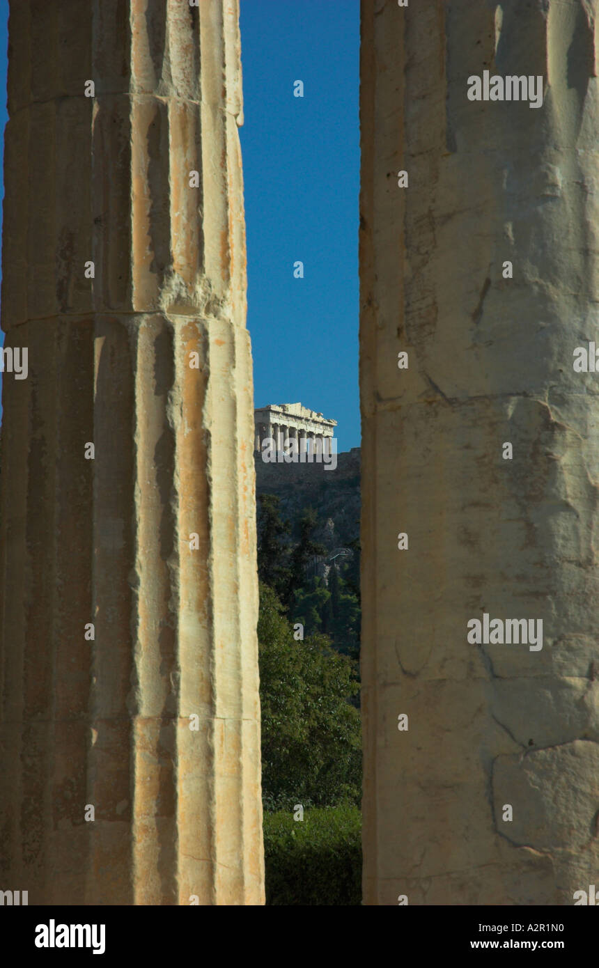 View of the Parthenon, the Acropolis, Athens Stock Photo - Alamy