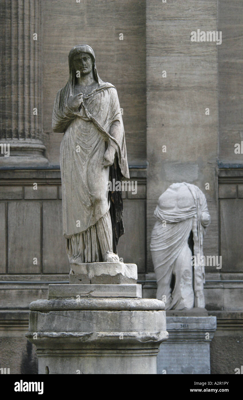 Ancient statues in the courtyard of the Archaeological museum in ...