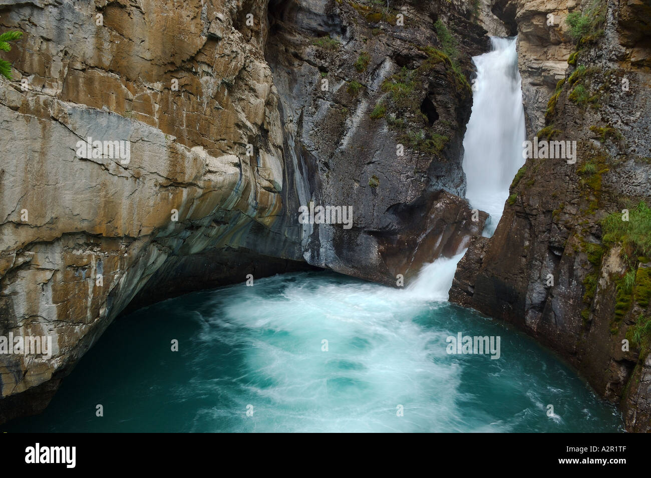 Lower Falls pool at Johnston Canyon creek Stock Photo - Alamy