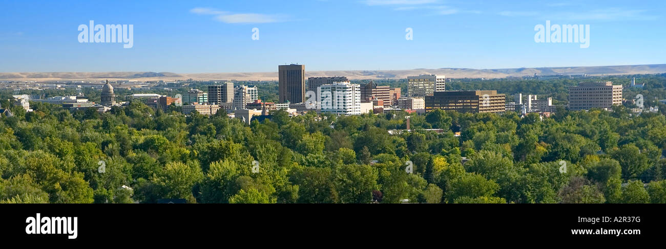 Idaho Boise The downtown Boise skyline in summer looking south Stock ...