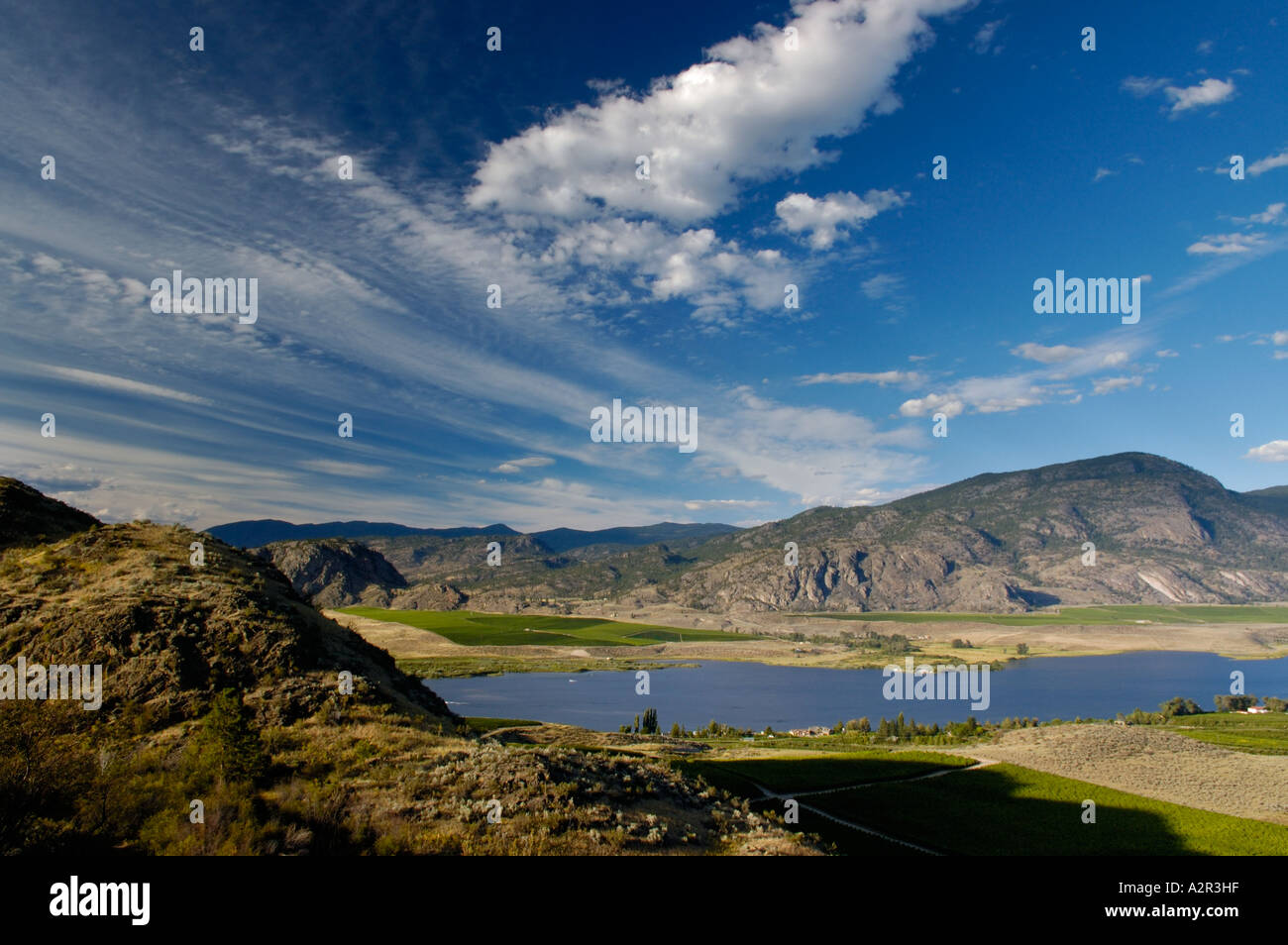 Osoyoos lake and vest pocket desert Okanogan Valley British Columbia ...