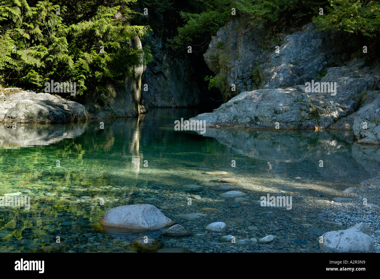Lynn Creek glacial pool Canyon Park Vancouver British Columbia Canada ...
