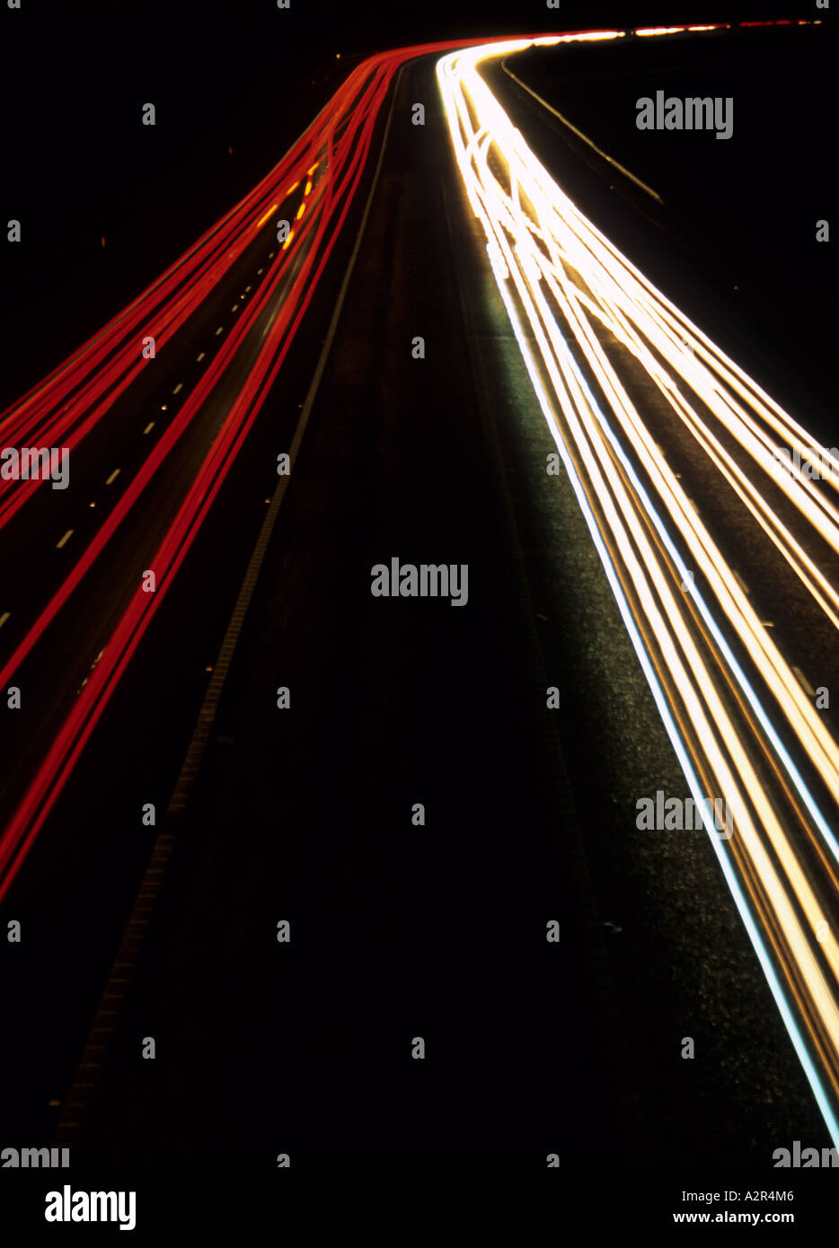 Motorway light trails Stock Photo - Alamy