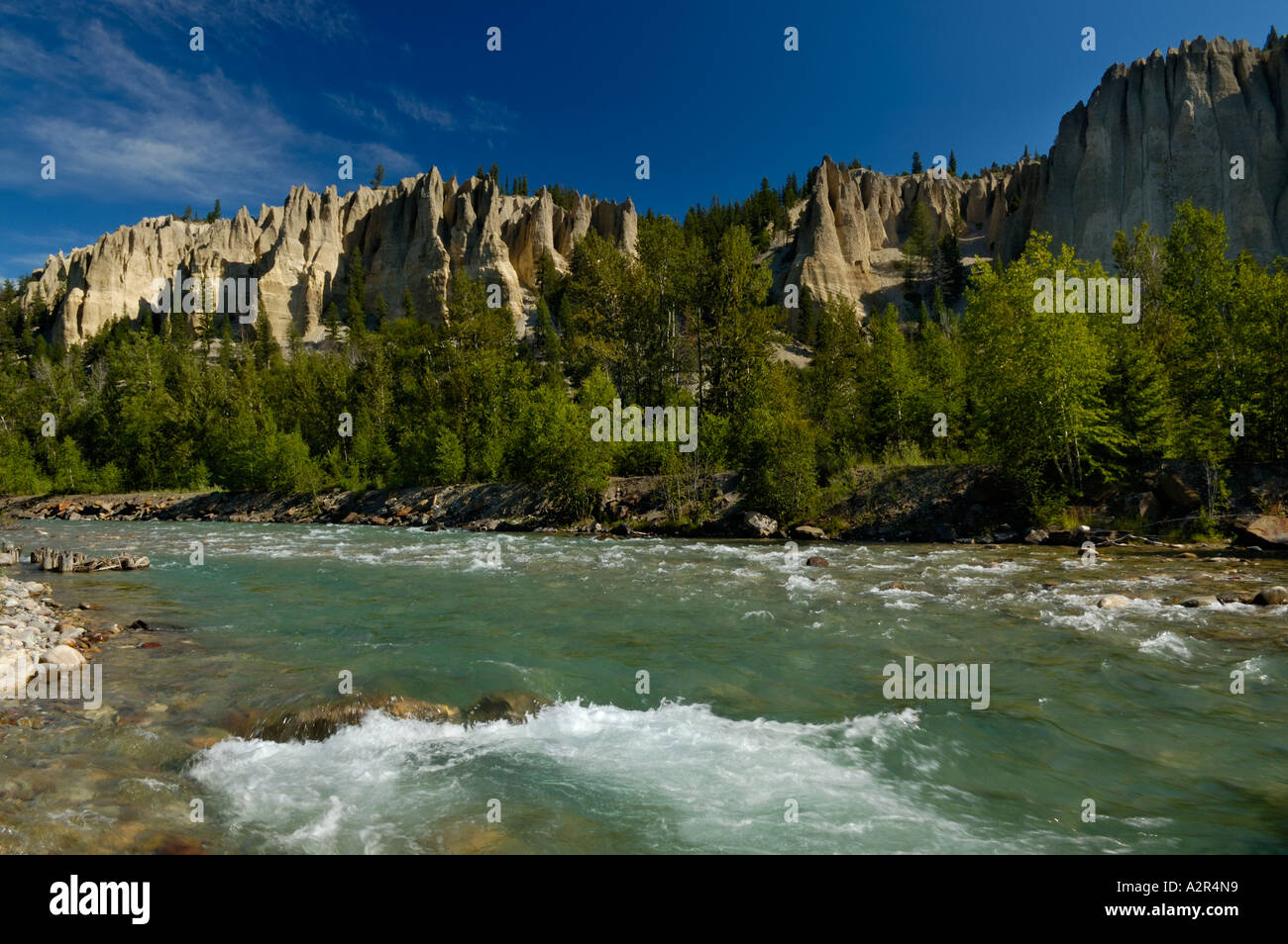 Dutch Creek and Hoodoos at Fairmont Hot Springs British Columbia Canada ...