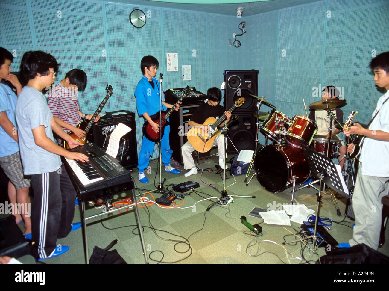 A Japanese teenager s band rehearsing Tokyo Japan Stock Photo - Alamy