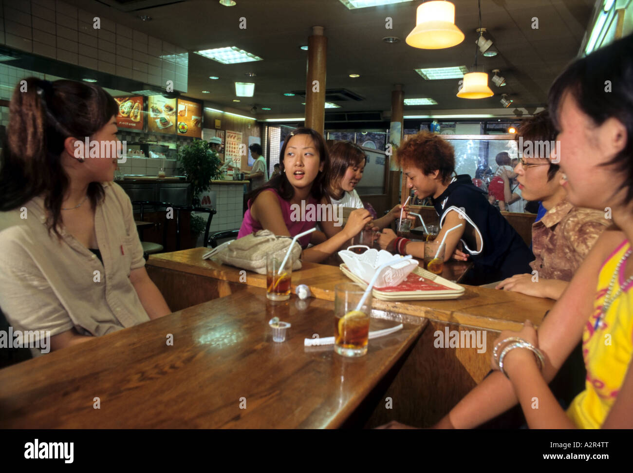 Group of young Japanese in a bar of Tokyo Japan Stock Photo - Alamy