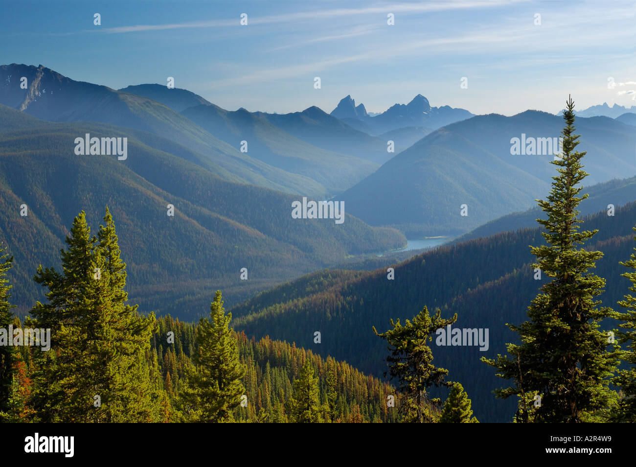 Cascade Lookout over Lightening Lake Manning Provincial Park British ...
