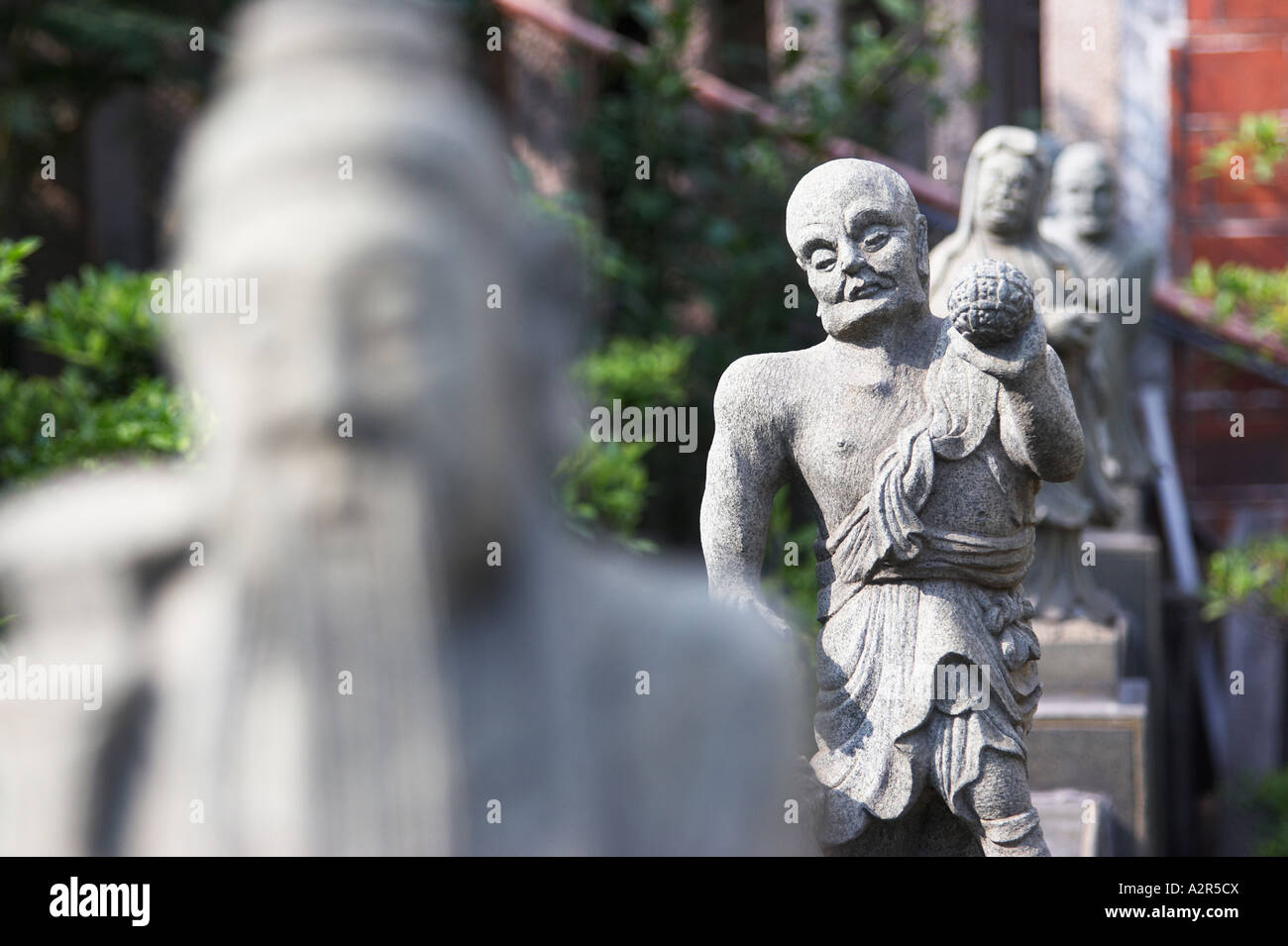 Taiwan, Stone Figurines At Temple Stock Photo - Alamy