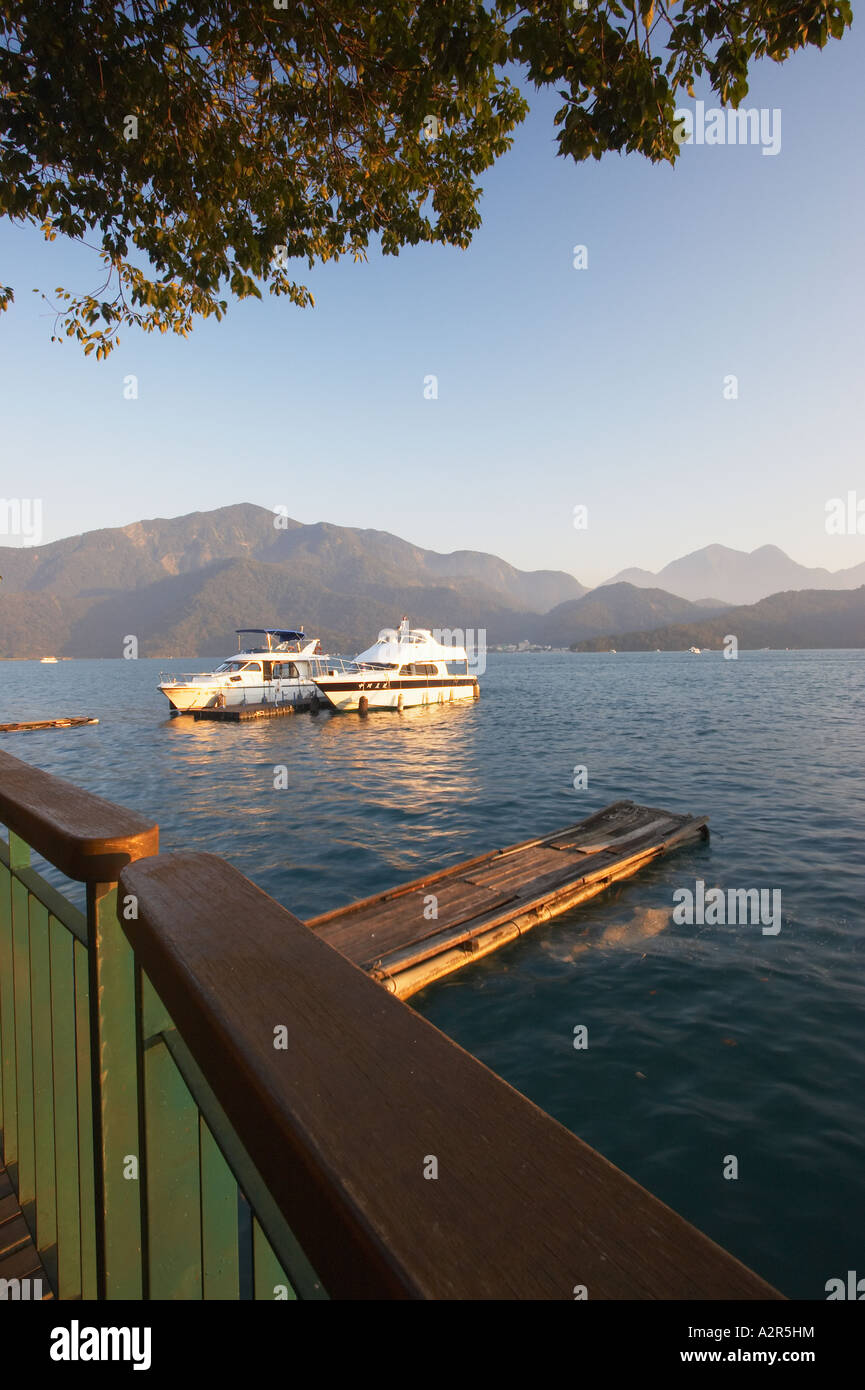 Taiwan, Boats On Lake Stock Photo - Alamy