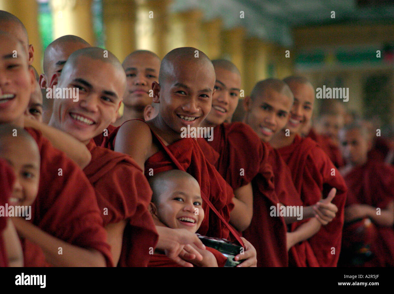 group of monks in bago Stock Photo - Alamy