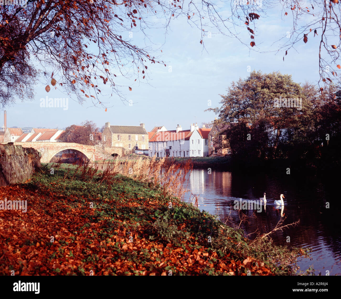 Nungate Bridge and River Tyne, Haddington, East Lothian, Scotland Stock ...
