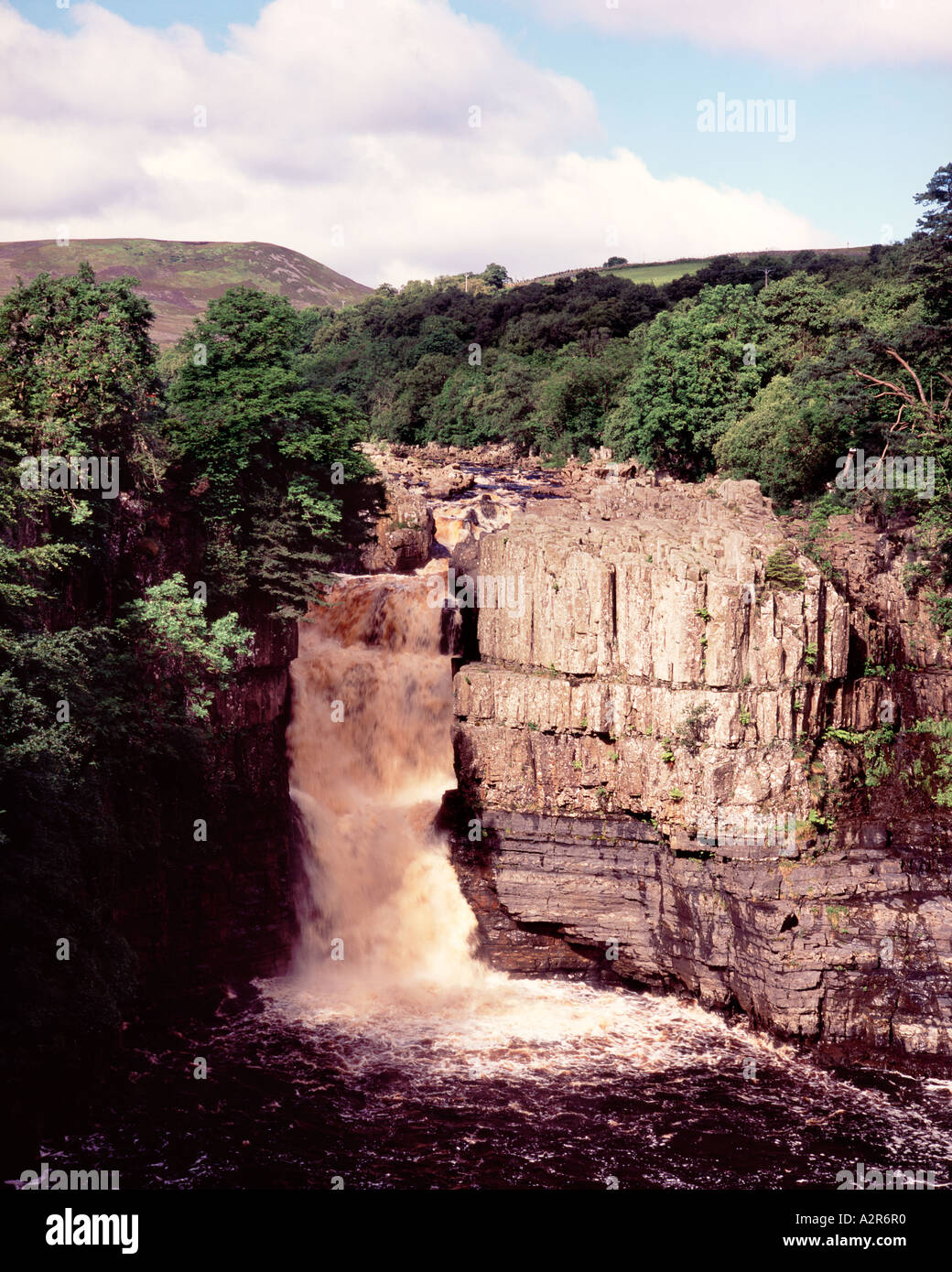 High Force Waterfall, Teesdale, Co. Durham, England Stock Photo - Alamy