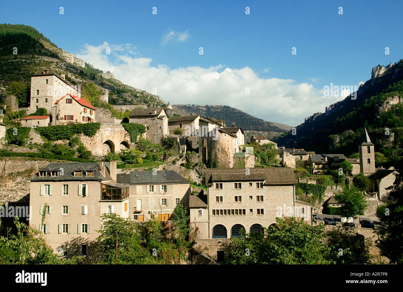 France - Languedoc Roussillon, Sainte Enimie village - Gorges du Tarn ...