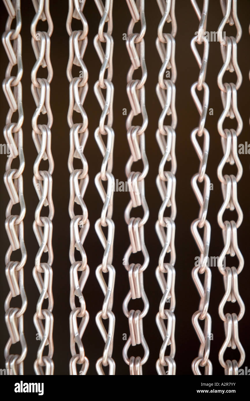Patterns and texture chain curtain Stock Photo - Alamy