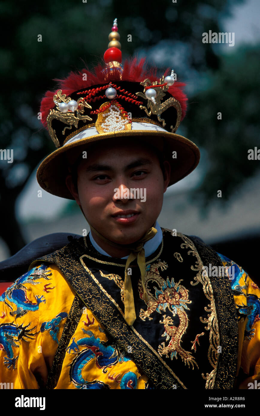 Man in traditional costume Beijing China Stock Photo - Alamy