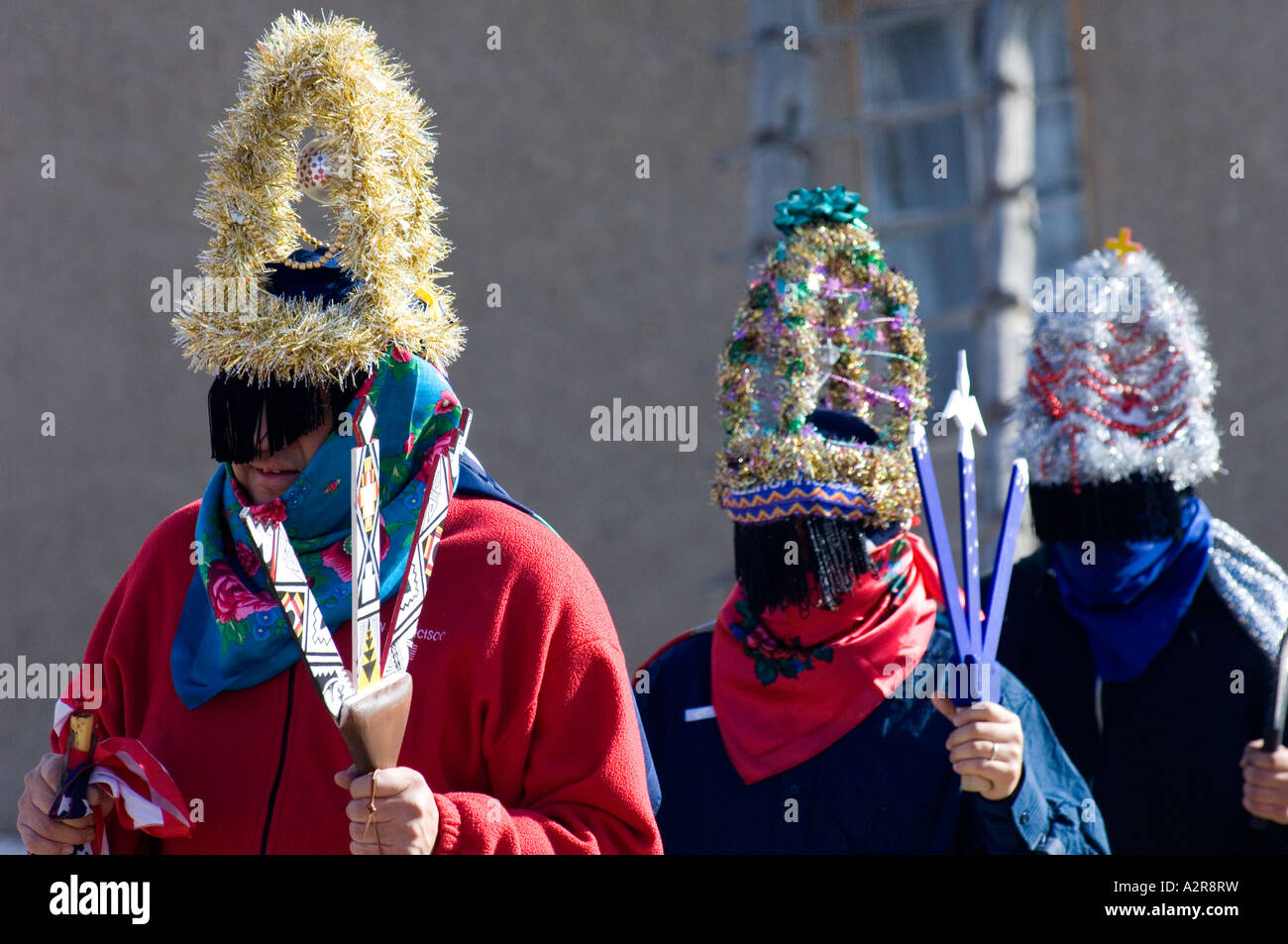 Matachines Dancers of Picuris Pueblo, New Mexico Stock Photo - Alamy