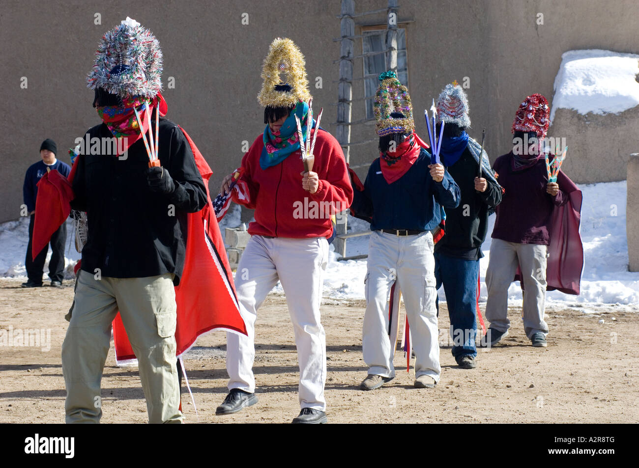Matachines Dancers of Picuris Pueblo, New Mexico Stock Photo - Alamy