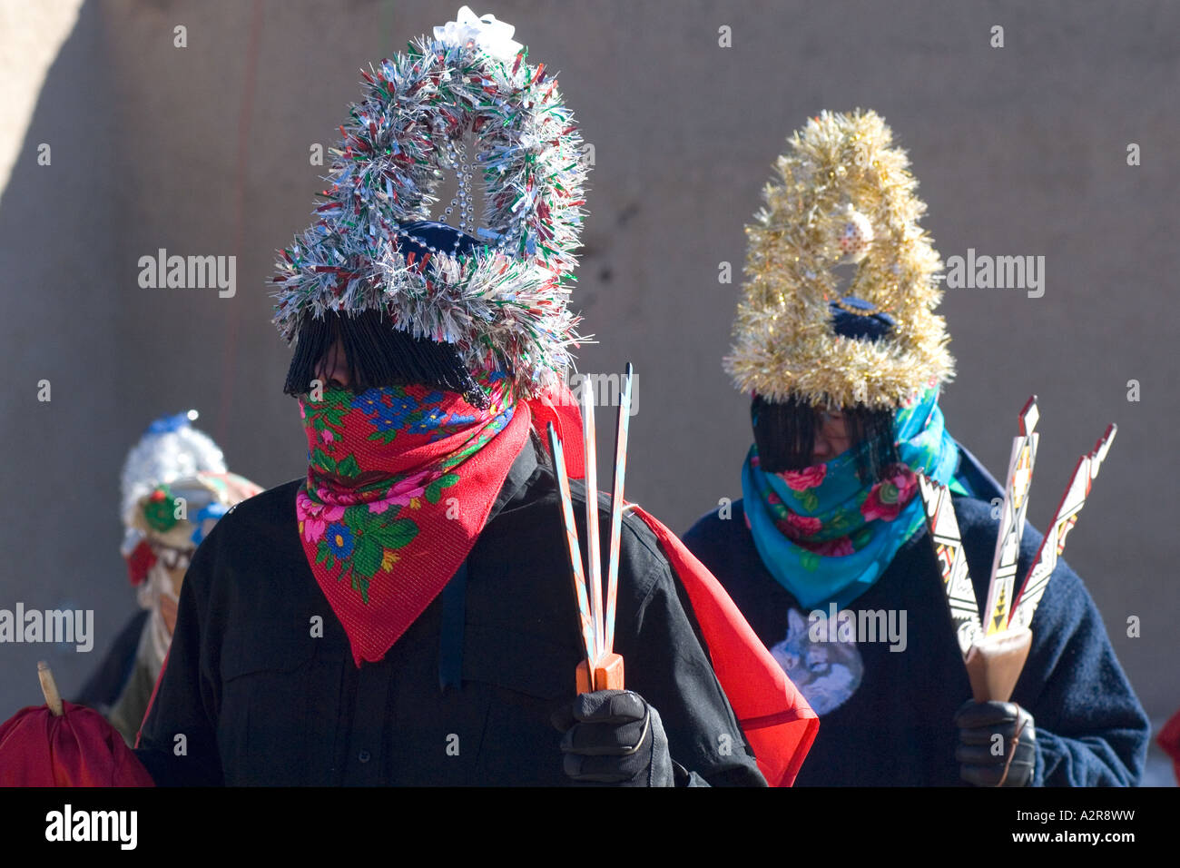 Matachines Dancers of Picuris Pueblo, New Mexico Stock Photo - Alamy