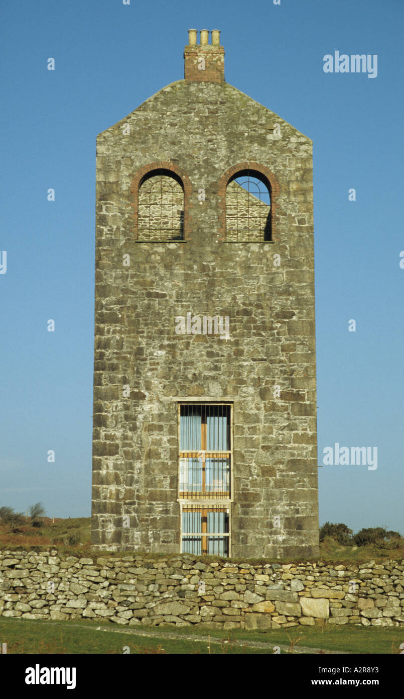 Old mine engine house converted into museum on Bodmin Moor Cornwall UK ...