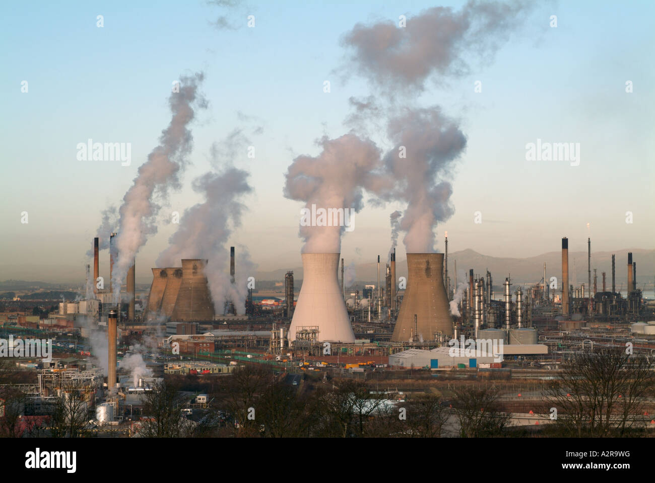 The Grangemouth Oil Refinery complex Stock Photo - Alamy