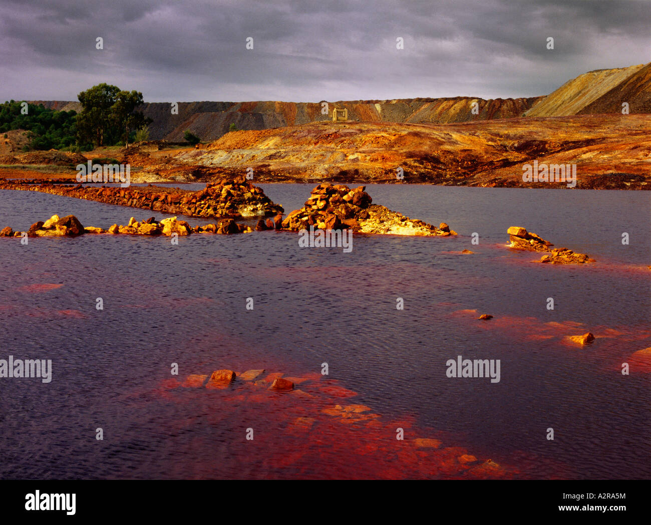 Landscape of abandoned tin mining Rio Tinto Spain Stock Photo - Alamy