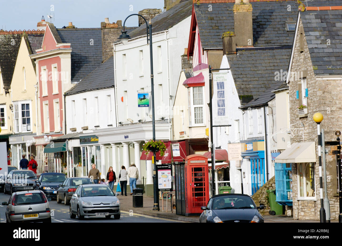 Main shopping street Cowbridge Vale of Glamorgan South Wales UK Stock ...