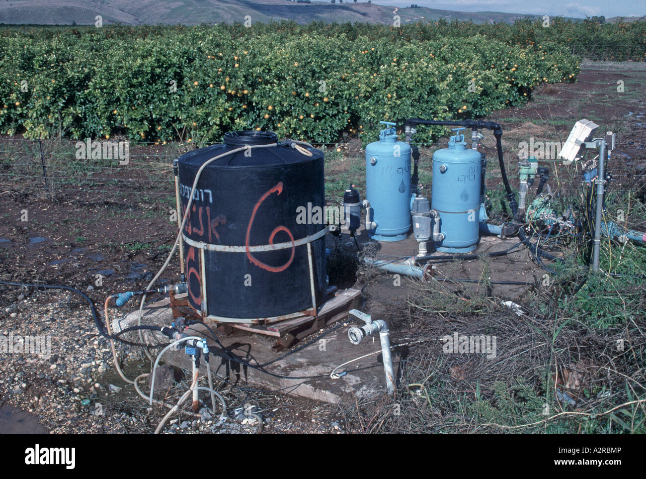 Computer controlled irrigation equipment in citrus orchards Northern ...