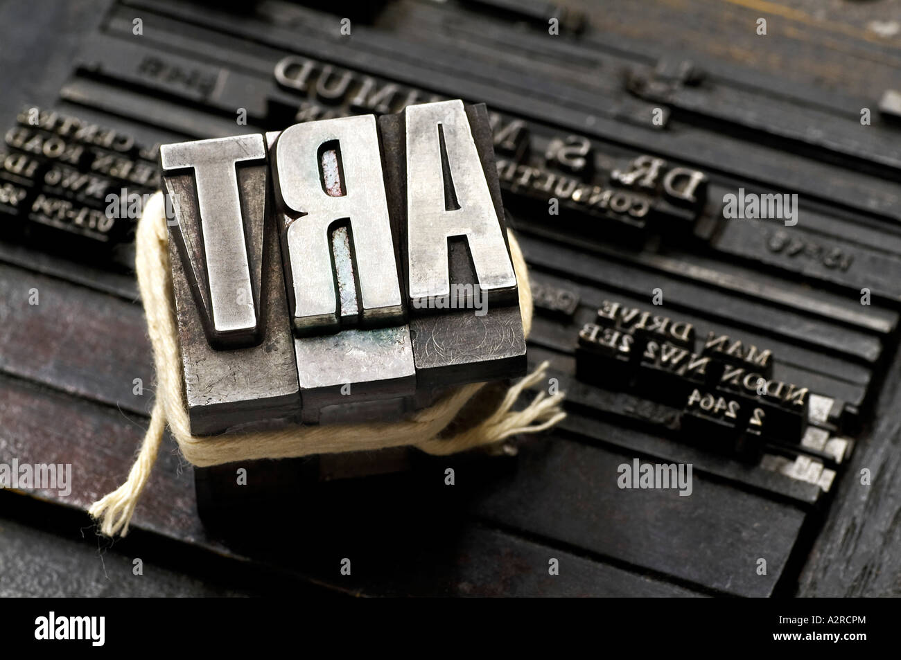 Lead letters on typecase Stock Photo - Alamy