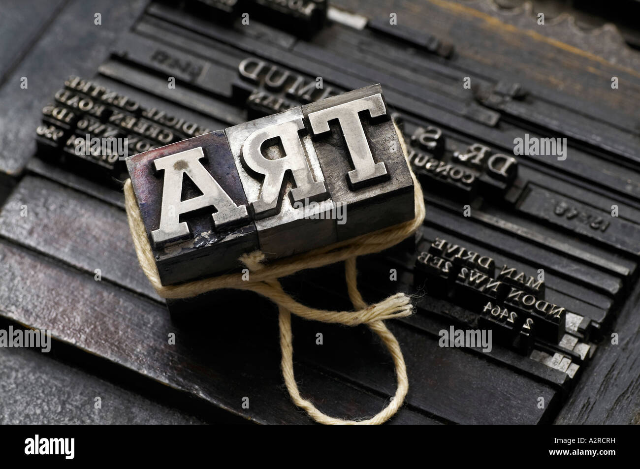 Lead letters on typecase Stock Photo - Alamy