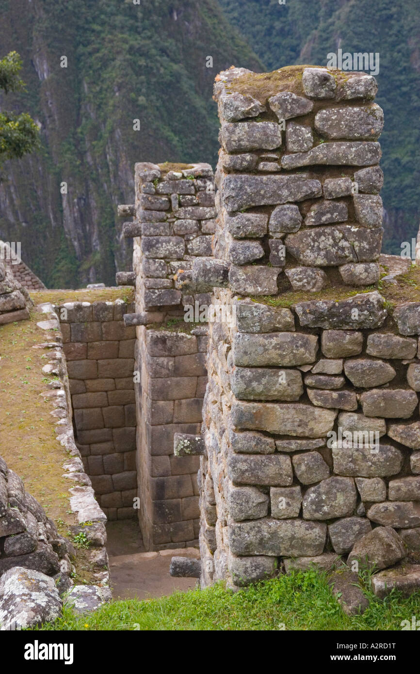 Buildings and Terraces at Machu Picchu Peru Stock Photo - Alamy