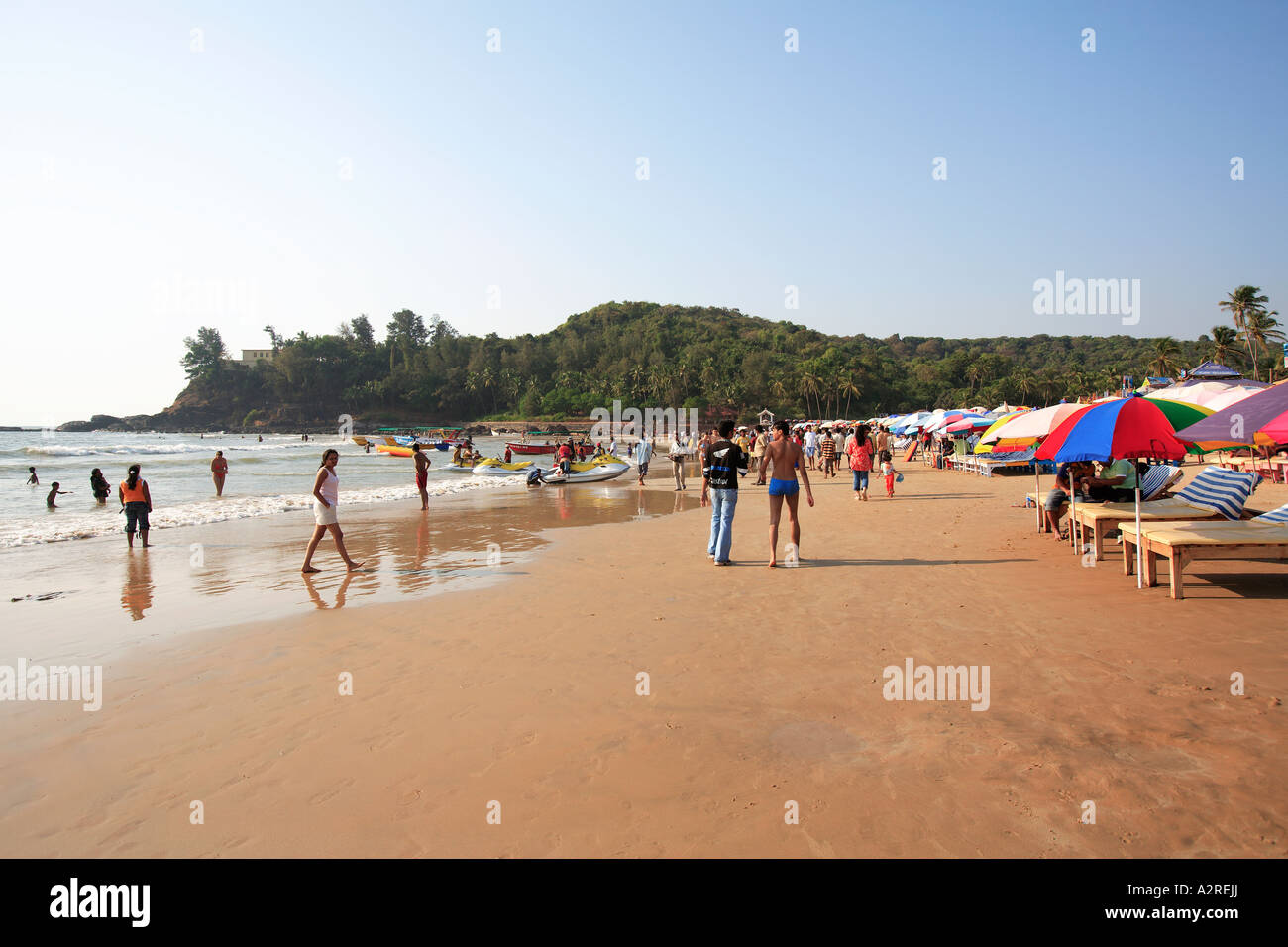 INDIA NORTH GOA BAGA BEACH Stock Photo - Alamy